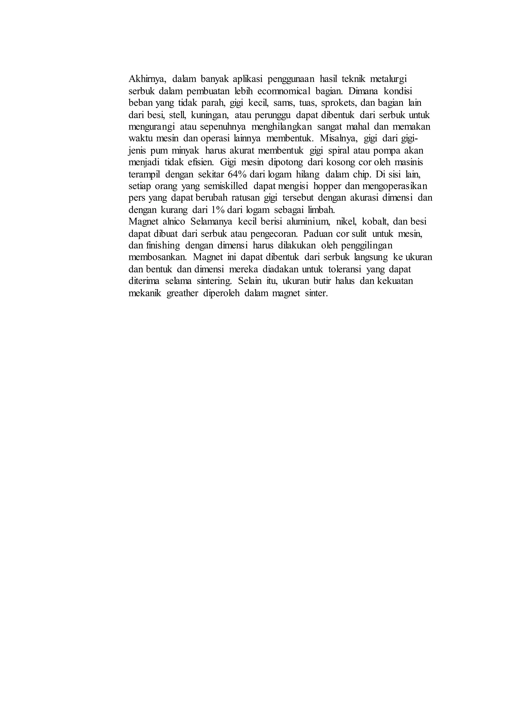 Metalurgi serbuk | DOCX