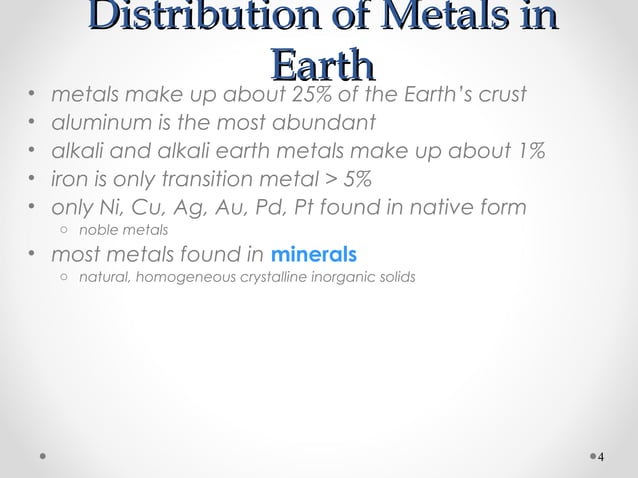 Metals & Metallurgy | PPT