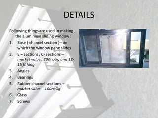 Aluminium Window Section Details