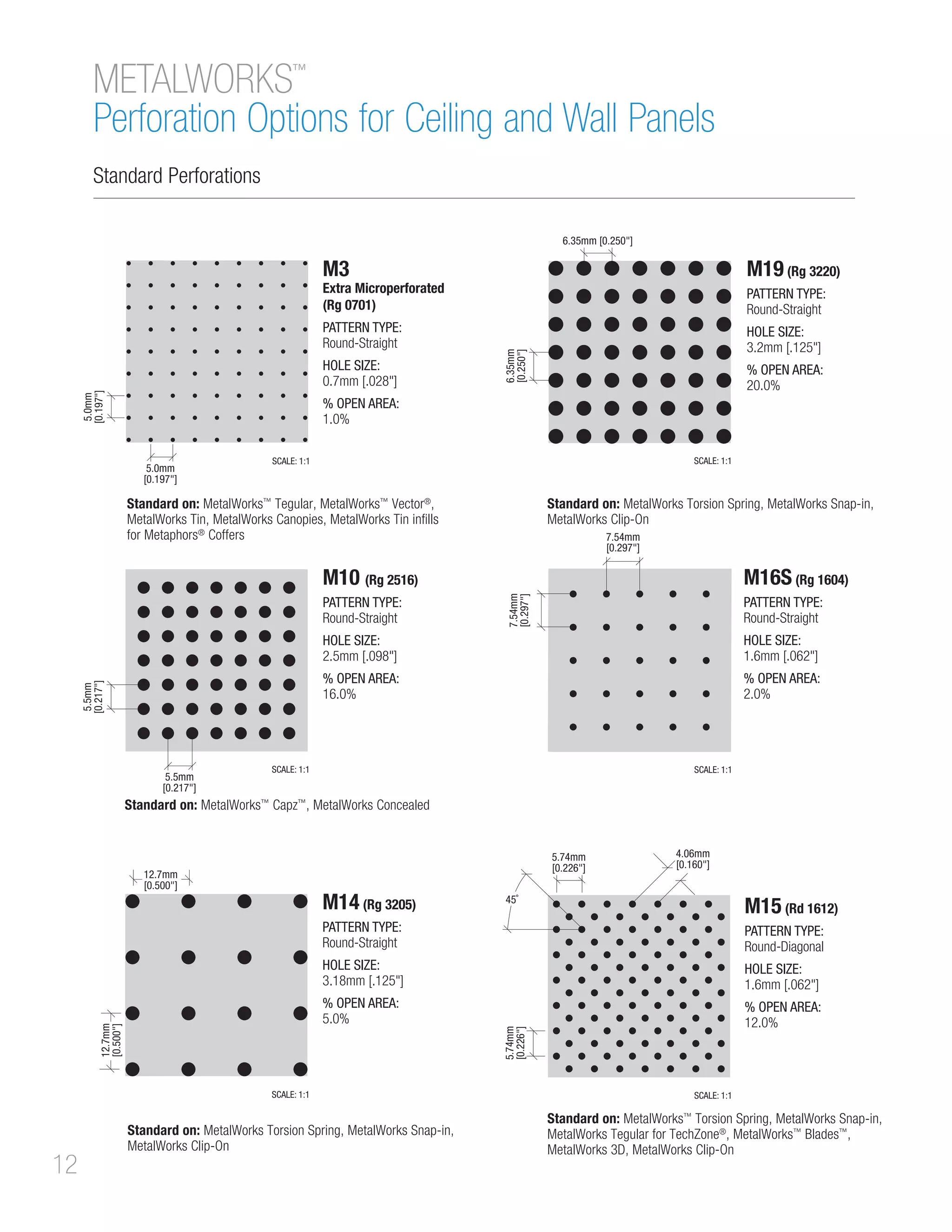 13-Working details Metalworks ceilings-perforations-brochure | PDF