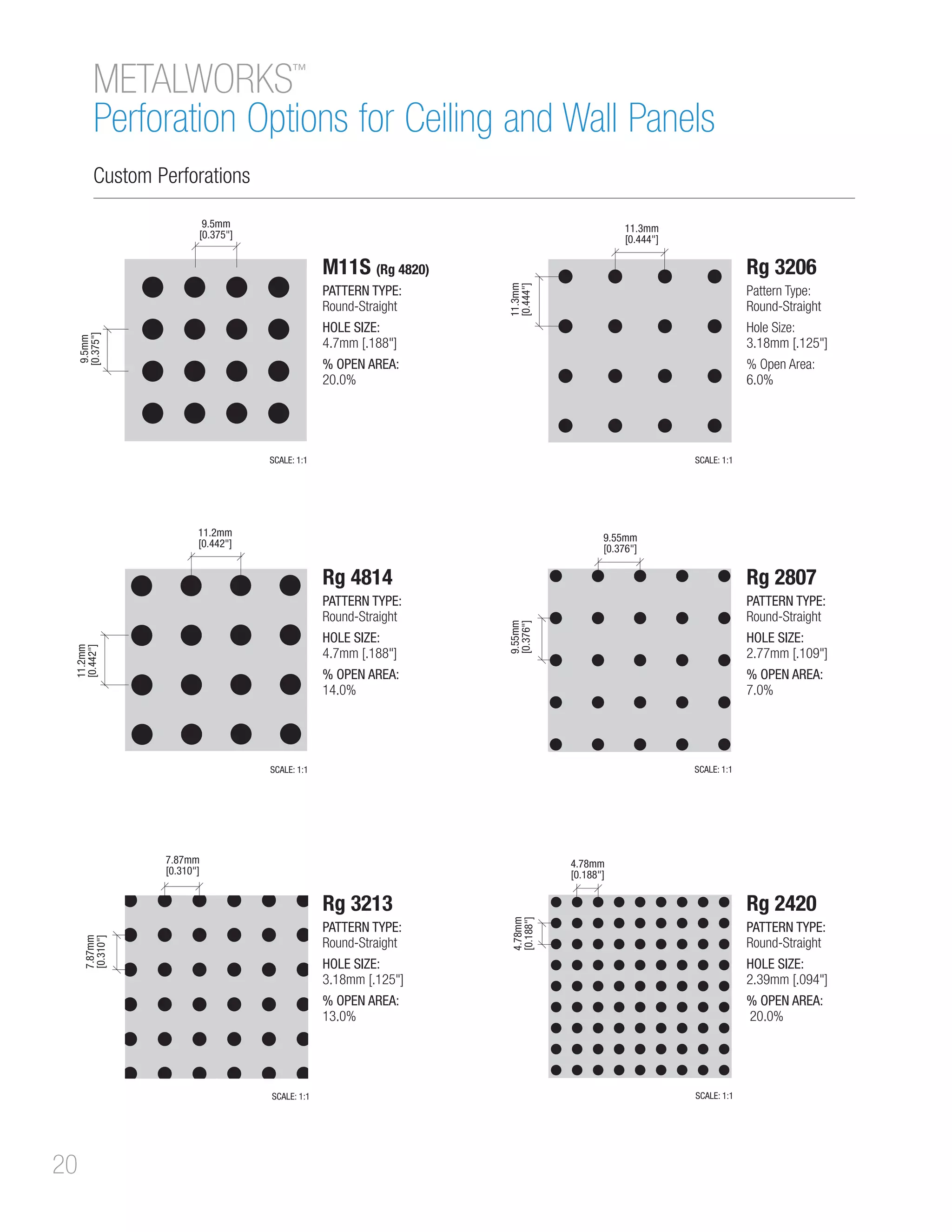 13-Working details Metalworks ceilings-perforations-brochure | PDF