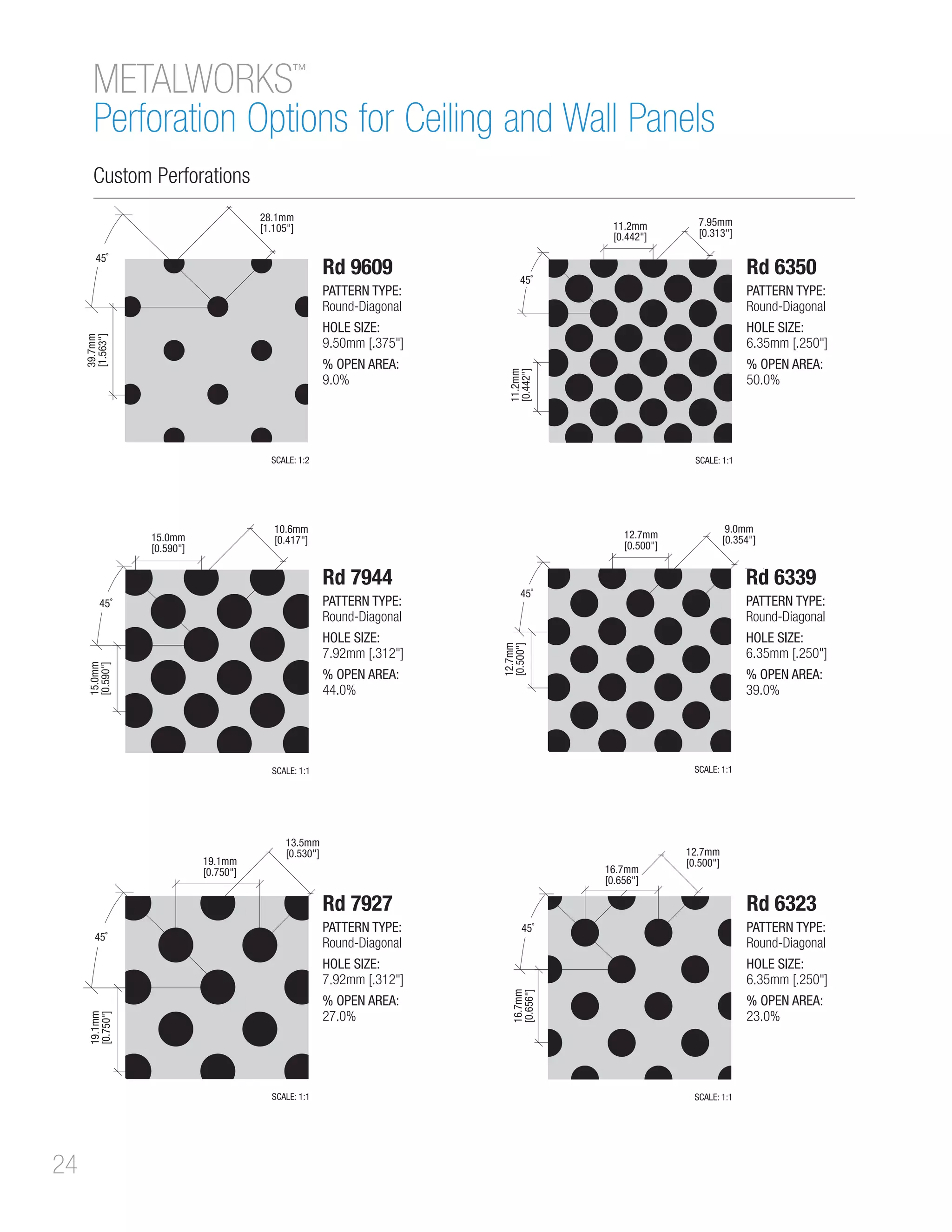 13-Working details Metalworks ceilings-perforations-brochure | PDF