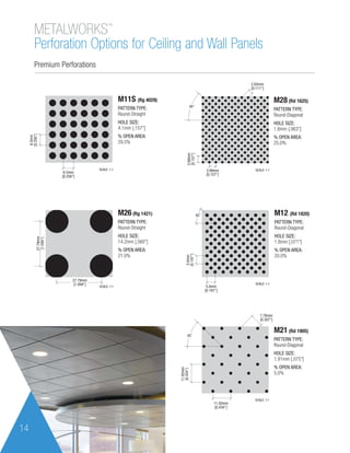 13-Working details Metalworks ceilings-perforations-brochure | PDF