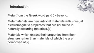 Metamaterials | PPTX | Physics | Science