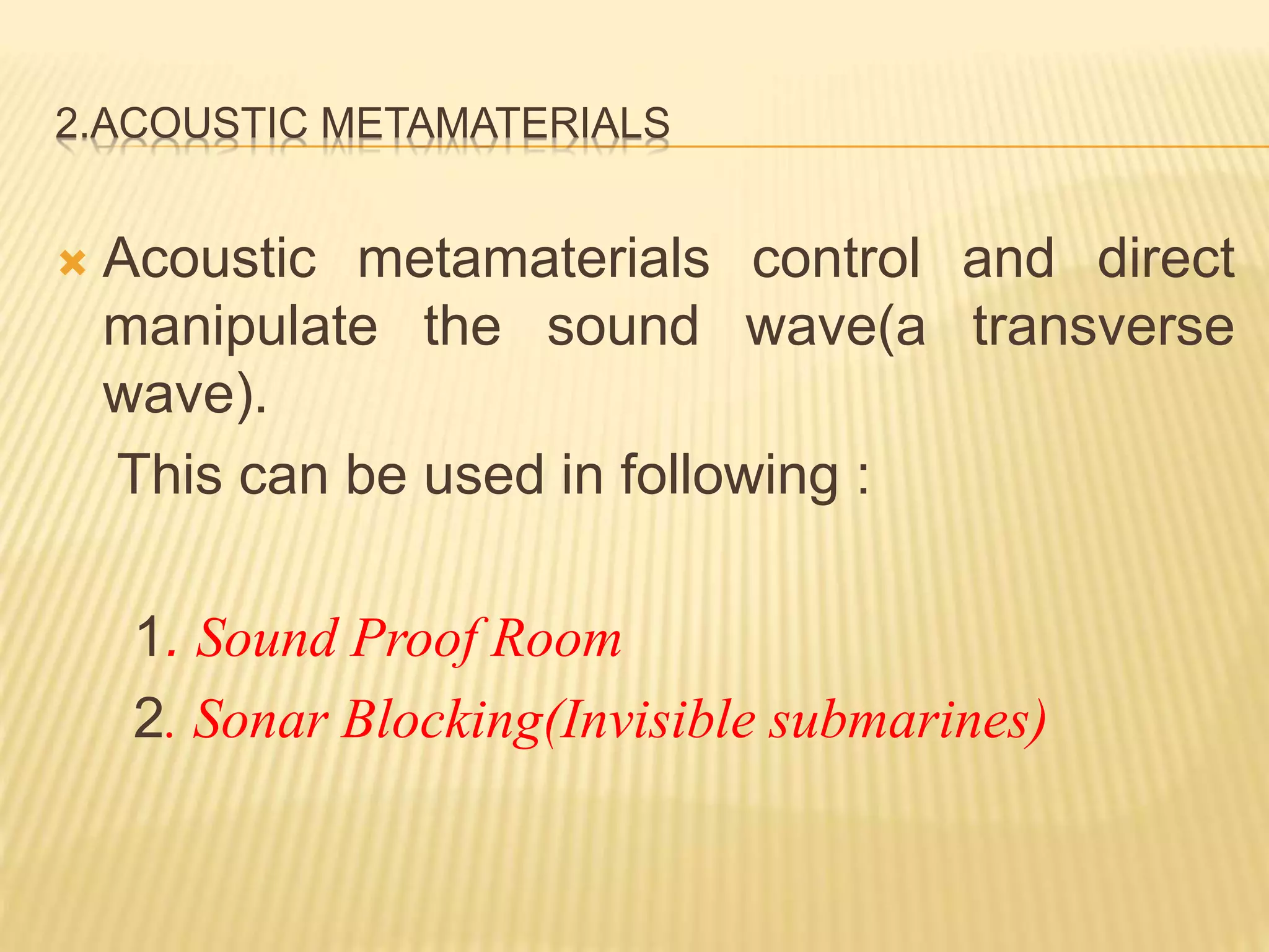 Metamaterials, A great achievement of material science | PPTX