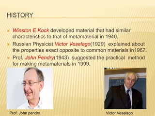 Metamaterials, A great achievement of material science | PPTX