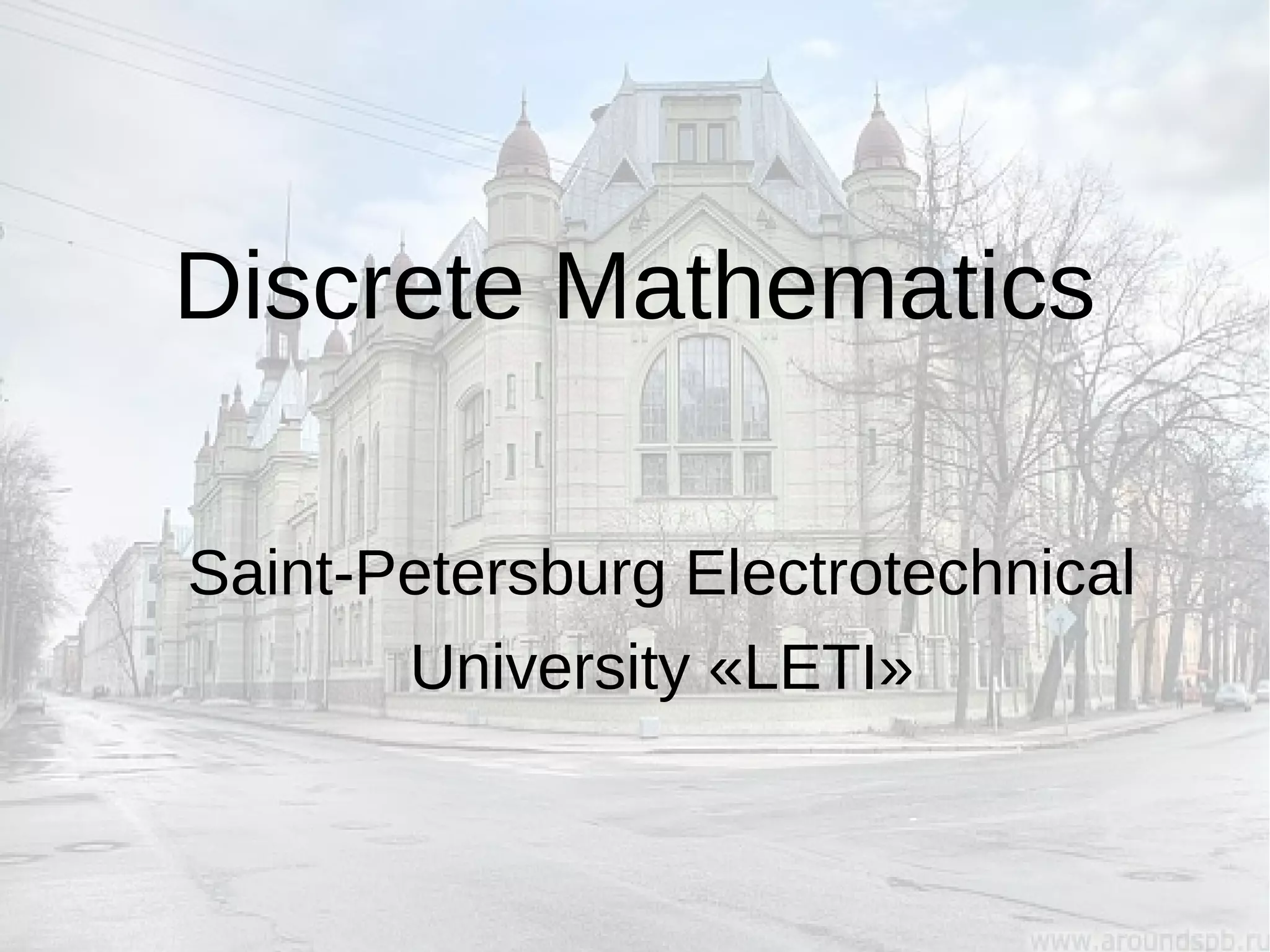 Discrete Mathematics | PPT