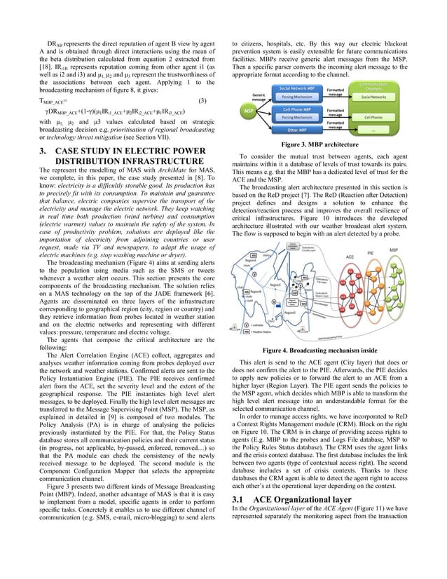 Metamodel for reputation based agents system – case study for electrical distribution scada ...
