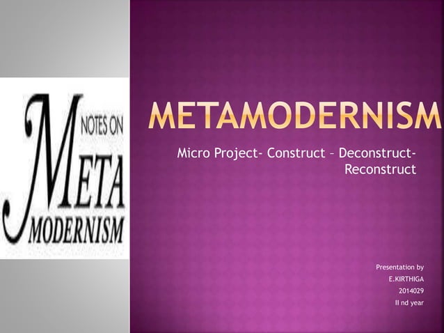 Metamodernism | PPT