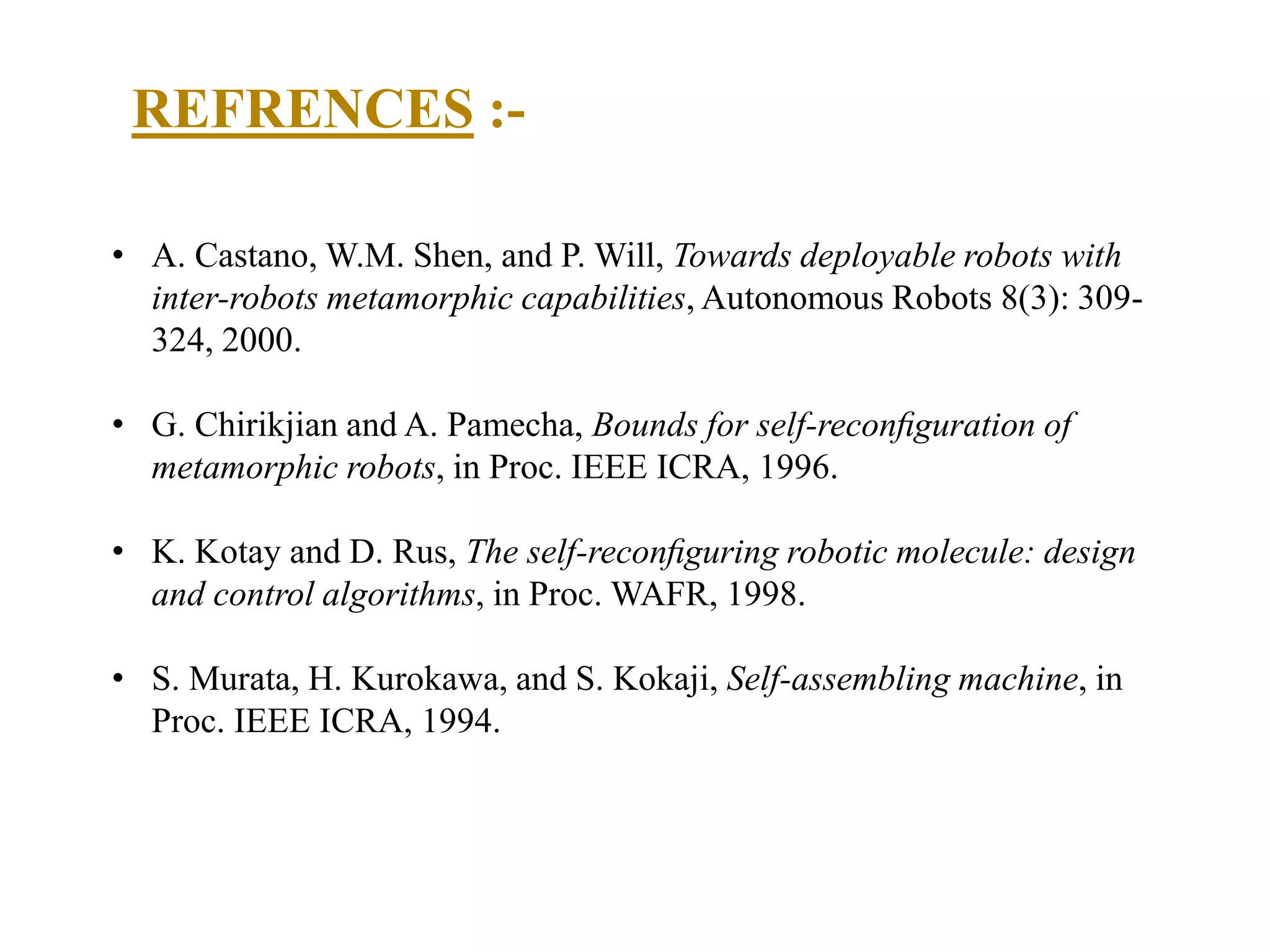 Metamorphic Robots | PPTX