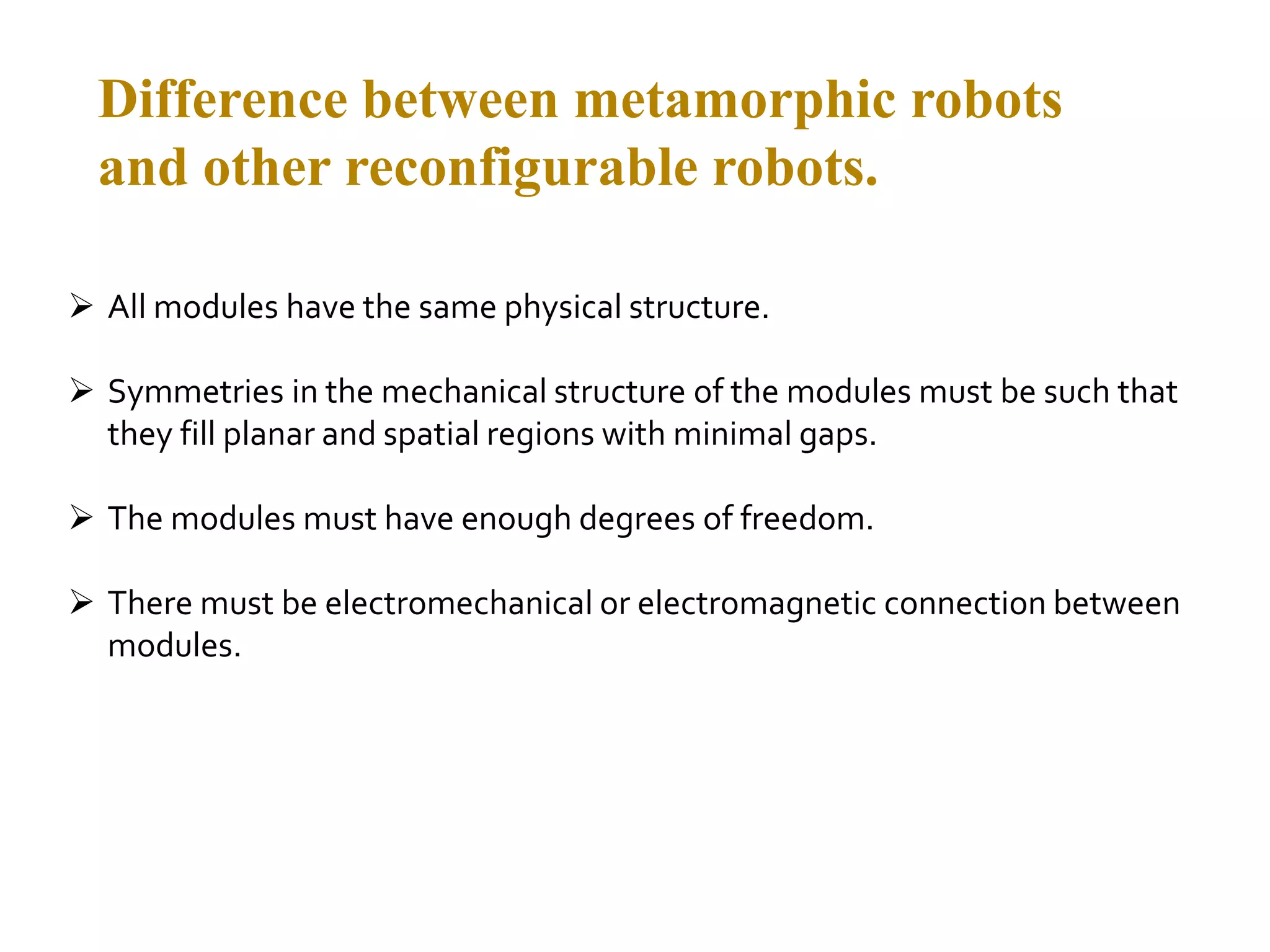 Metamorphic Robots | PPTX