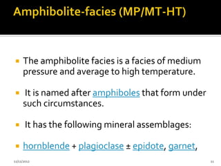 Metamorphic facies | PPTX