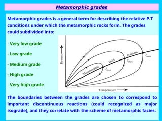 Metamorphic Petrology - Lecture grade and facies.ppt