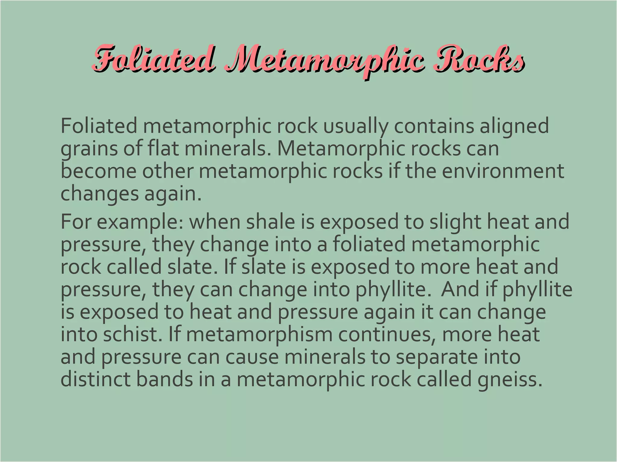 Metamorphic rocks | PPT
