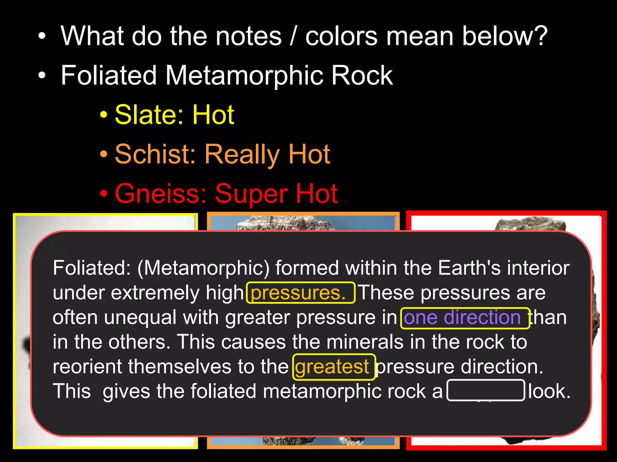 Metamorphic Rocks, Earth Science Lesson PowerPoint, Geology, Schist ...