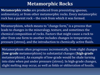 Metamorphic rocks bs 1st year | PDF