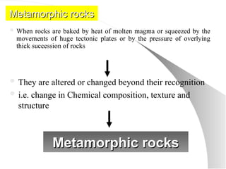 Metamorphic rocks and their classes existing | PPT