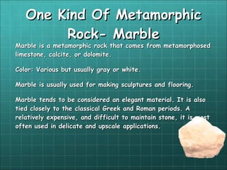 Metamorphic rocks elsa clive | PPT