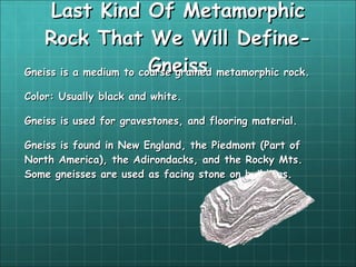 Metamorphic rocks elsa clive | PPT