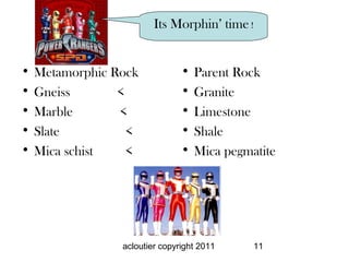 Metamorphic rocks power point 2011acloutier | PPT
