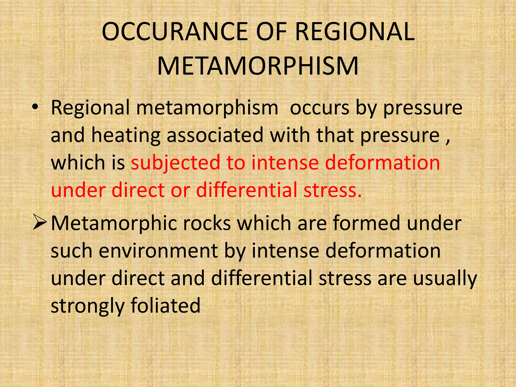 Metamorphic rocks ppt | PPTX
