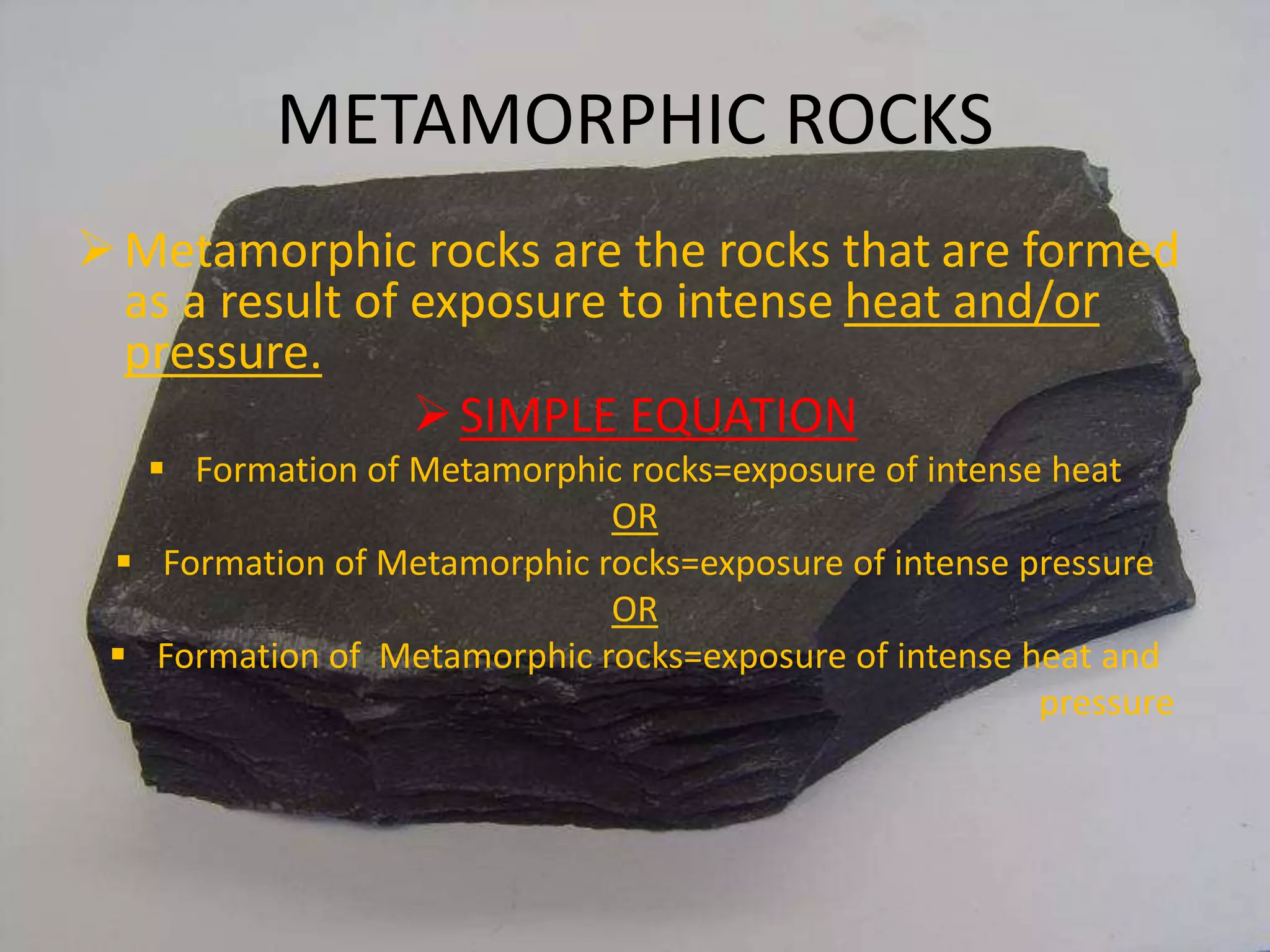 Metamorphic rocks ppt | PPTX