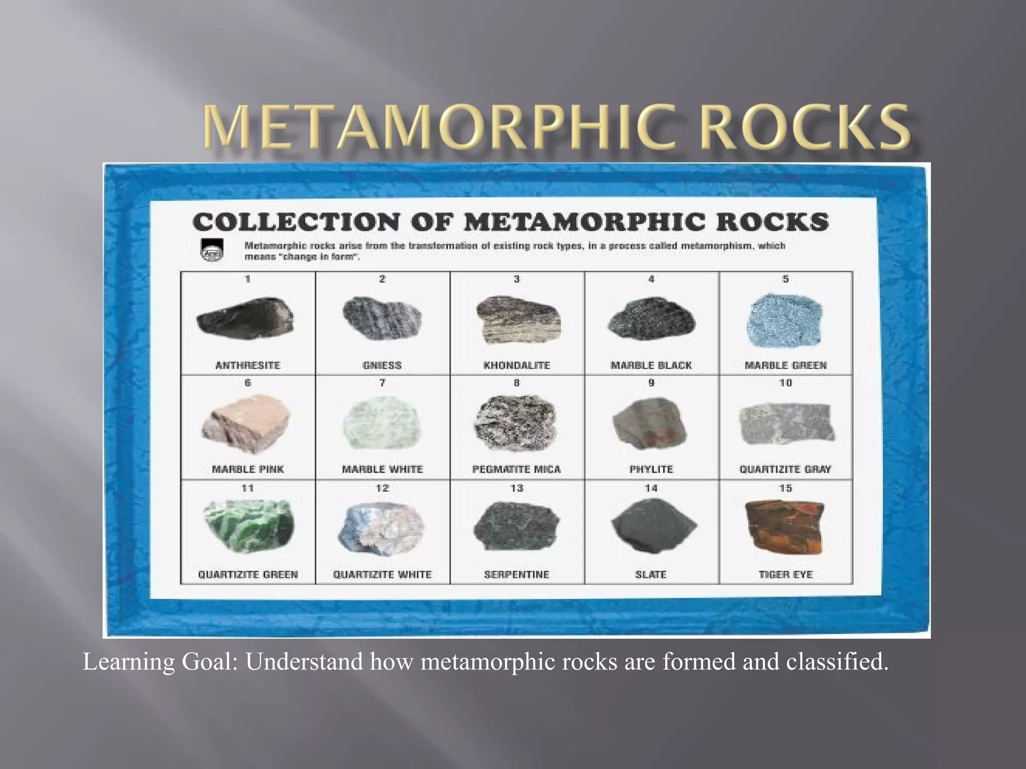 Metamorphic rocks process of formation 2014 | PPT