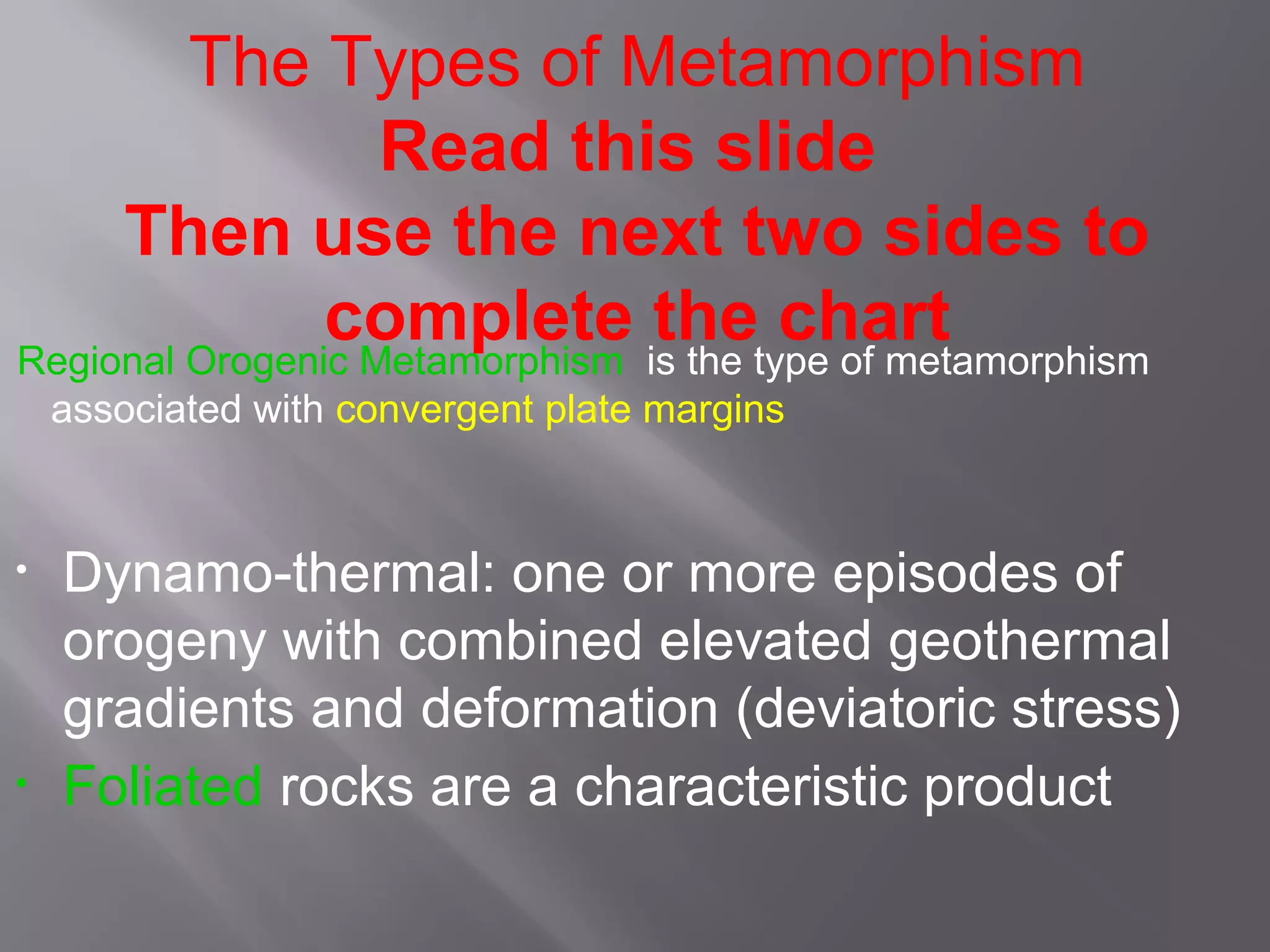 Metamorphic rocks process of formation 2014 | PPT