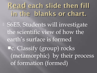 Metamorphic rocks process of formation 2014 | PPT