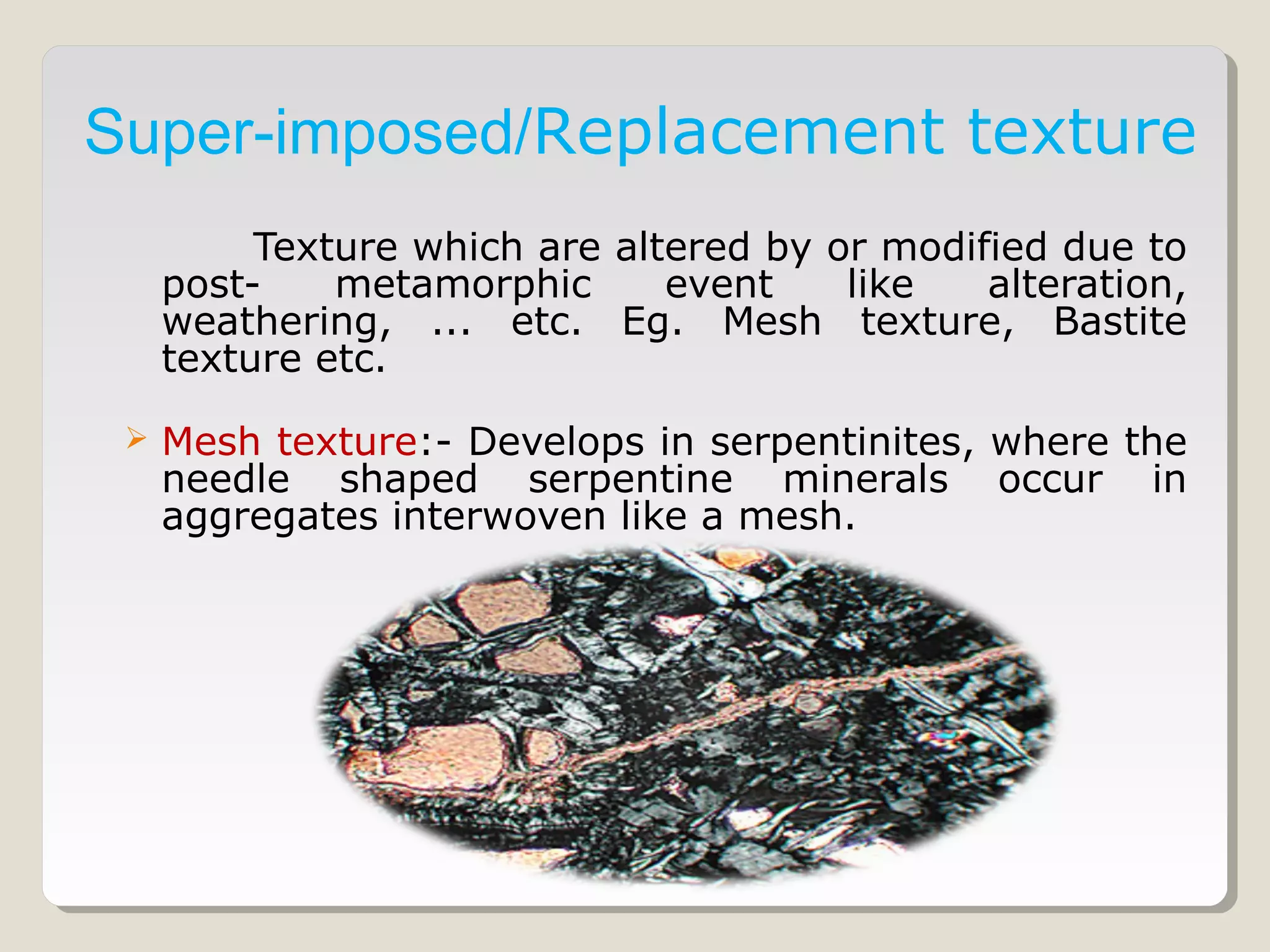 Metamorphic textures | PPT