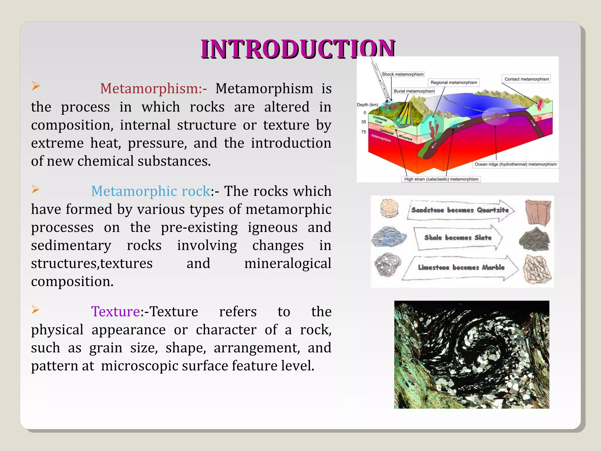 Metamorphic textures | PPT