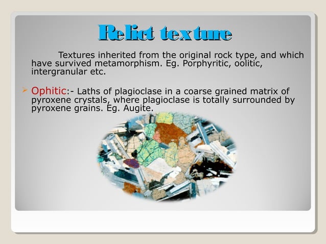 Metamorphic textures | PPT
