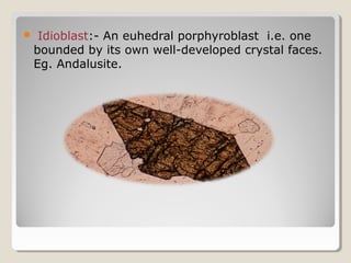 Metamorphic textures | PPT