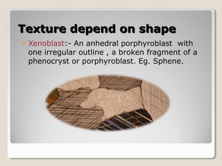 Metamorphic textures | PPT