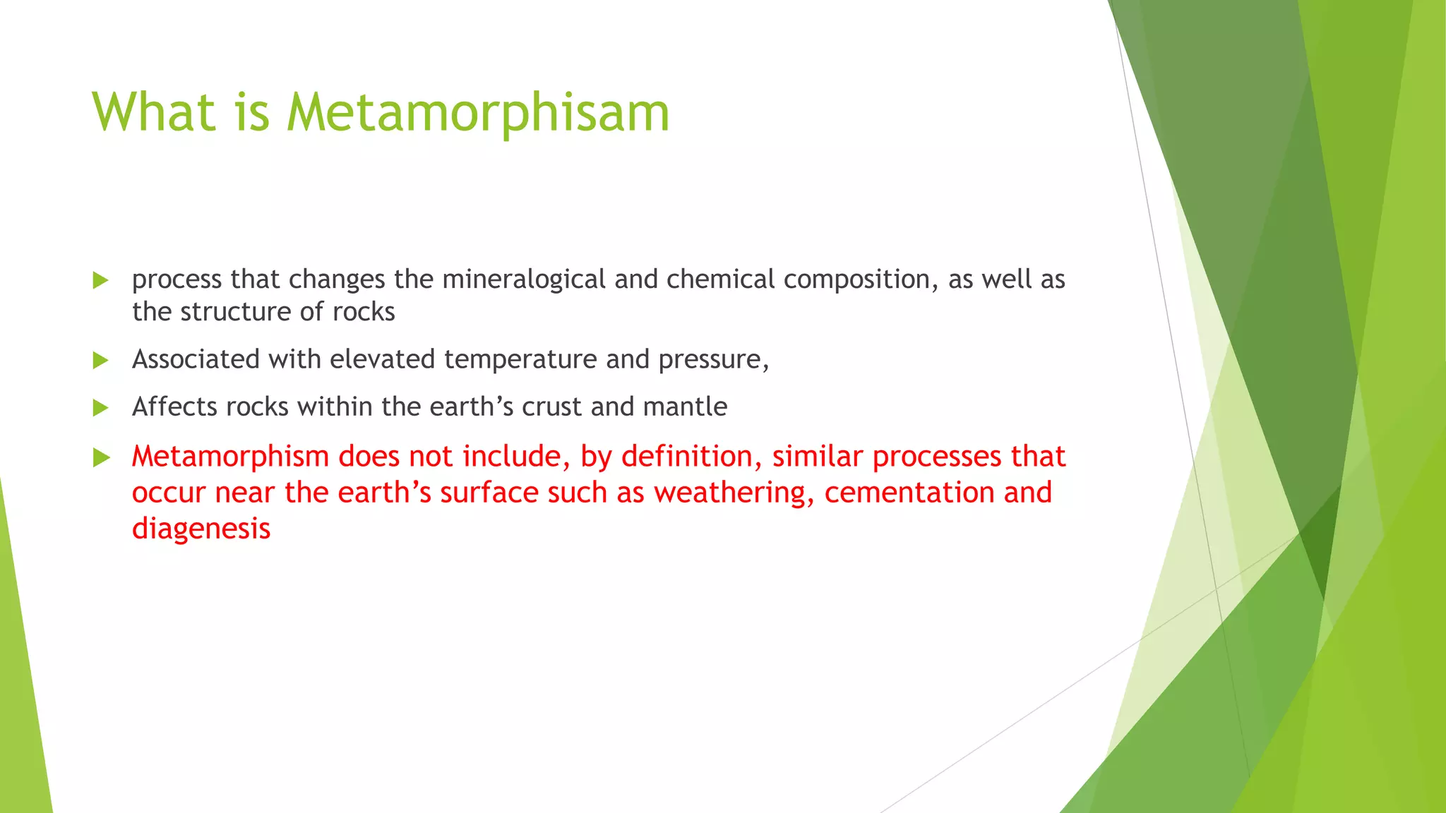 Metamorphism limits temperature and pressure limits | PPTX