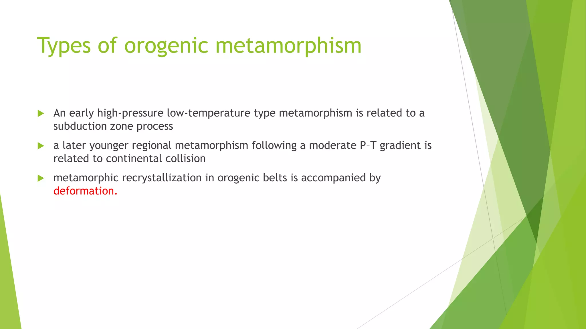 Metamorphism limits temperature and pressure limits | PPTX