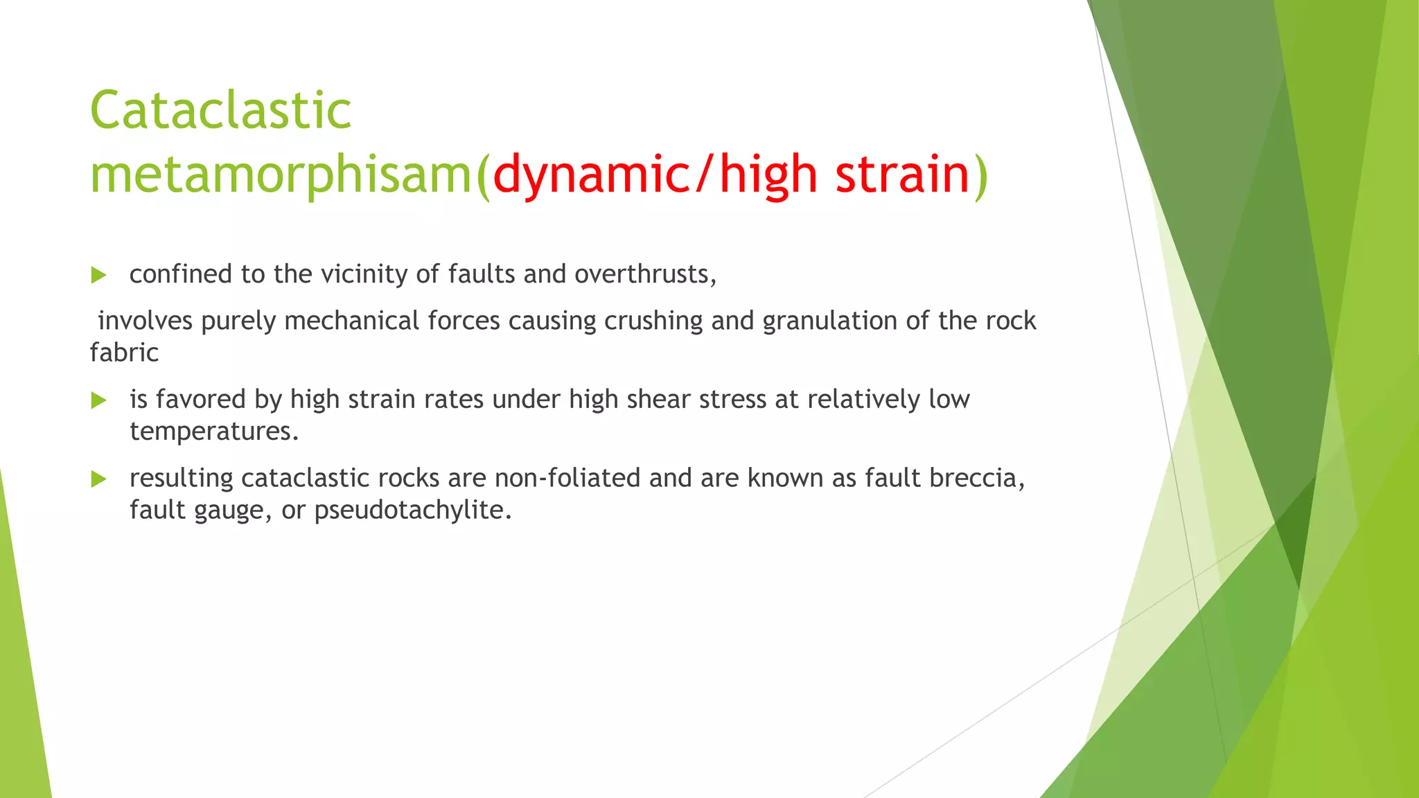 Metamorphism limits temperature and pressure limits | PPTX
