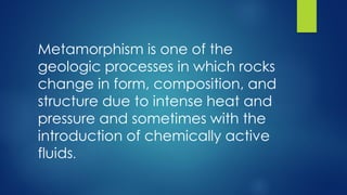 METAMORPHISM.pdf Grade 11 earth and life science lesson | PDF