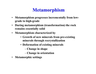 Metamorphism and metamorphic rocks ppt | PDF