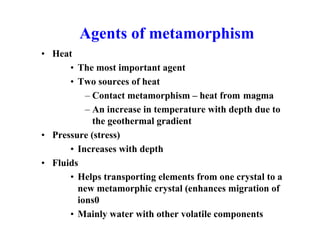 Metamorphism and metamorphic rocks ppt | PDF