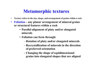 Metamorphism and metamorphic rocks ppt | PDF