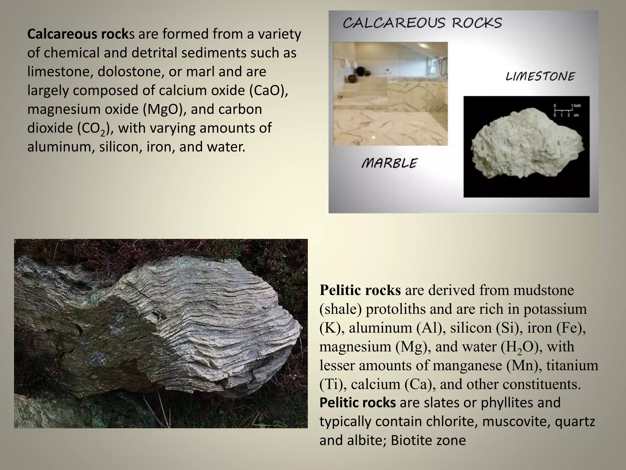 Metamorphism of different Rocks | PPTX