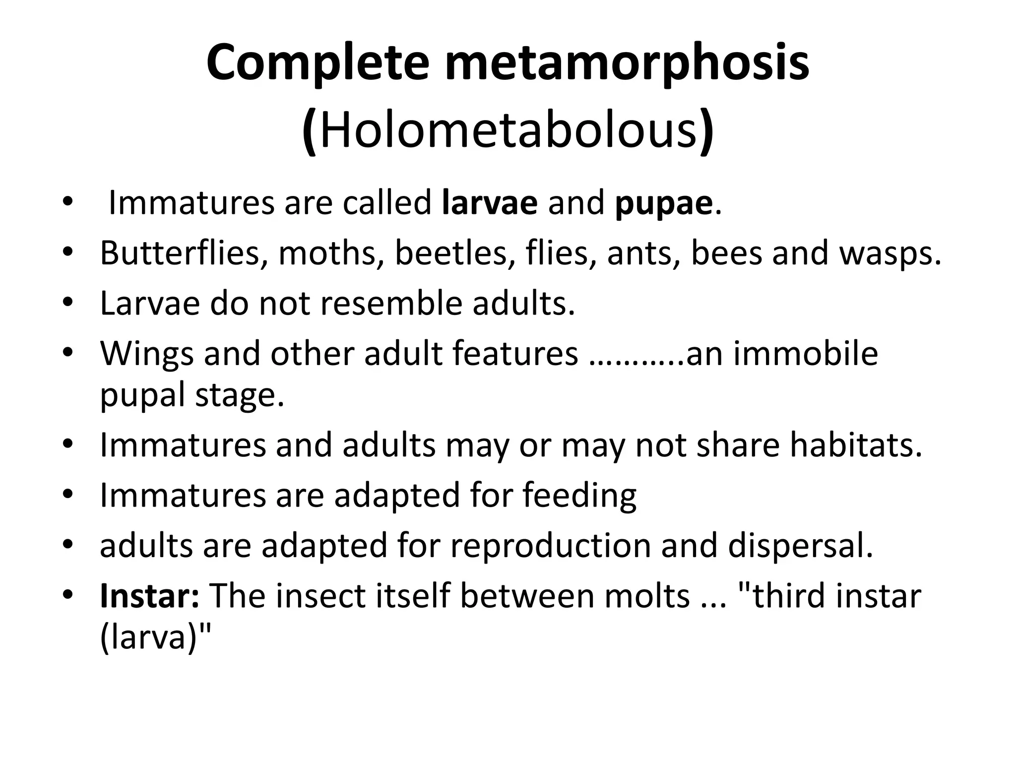 Metamorphosis in insects | PPTX