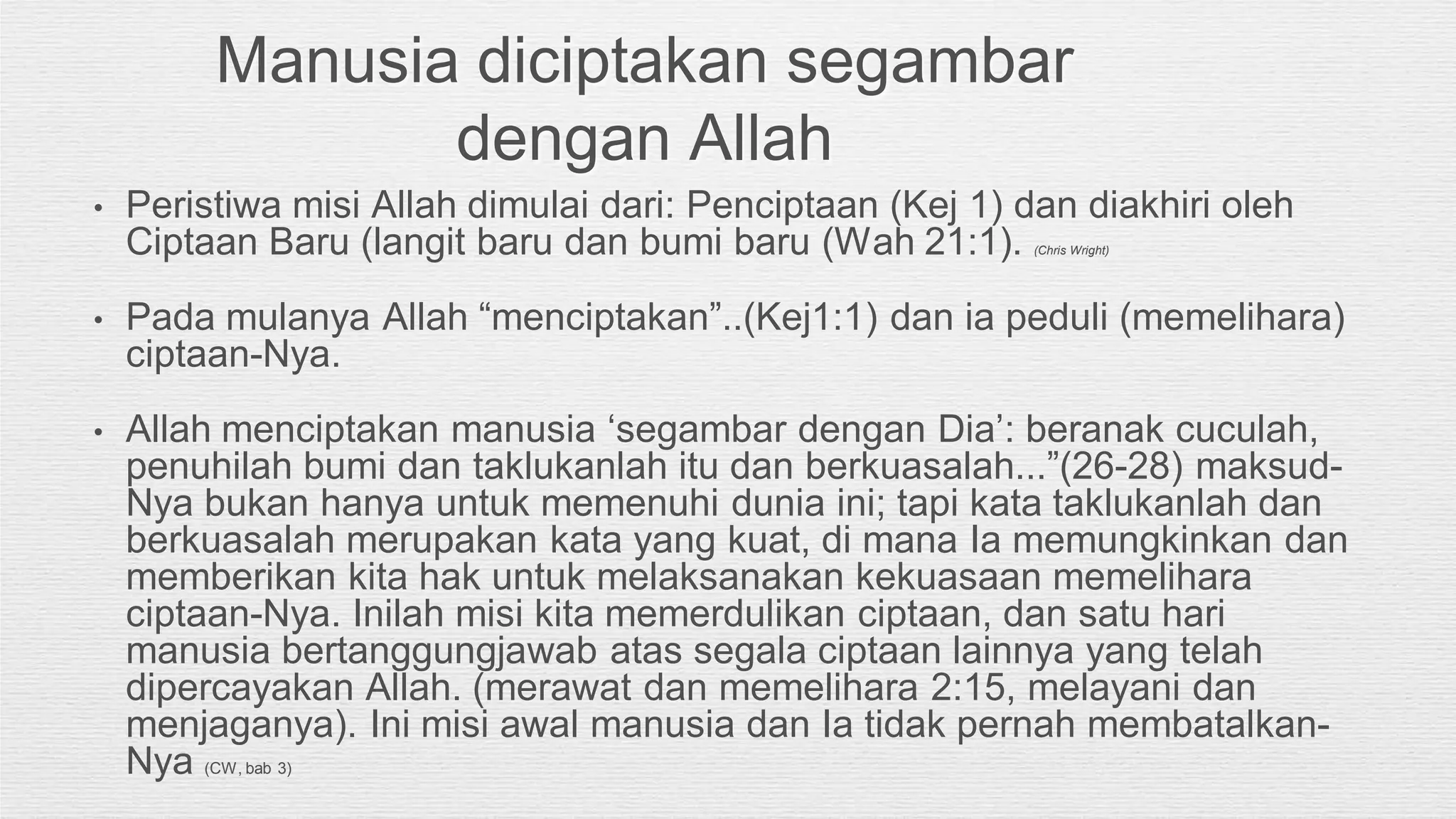 Mission Talks: Metanarasi: Misi Allah | PDF