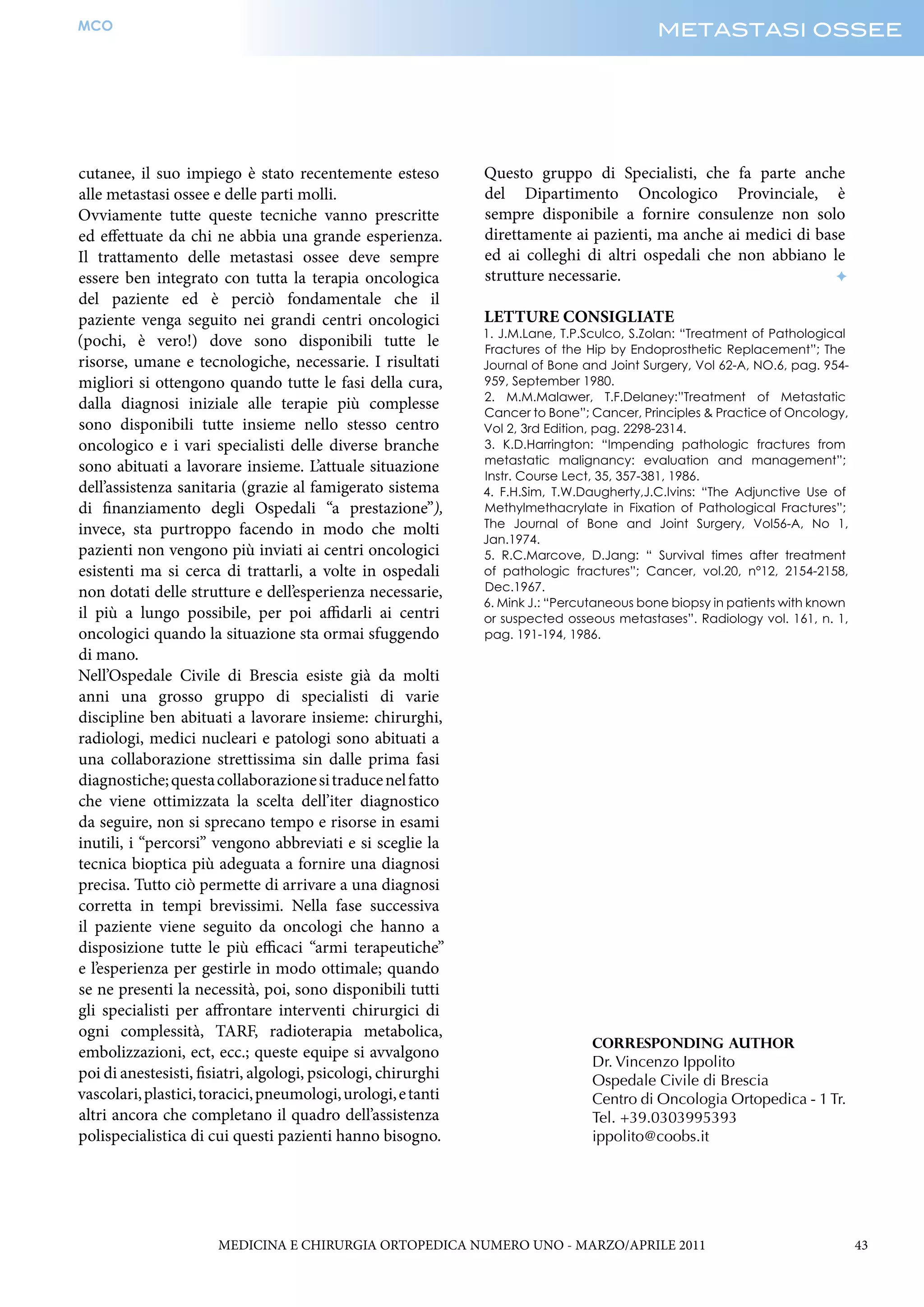 Metastasi Ossee . Skeletal Metastases | PDF