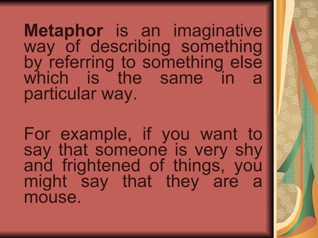 Metaphor | PPT | Books and Literature