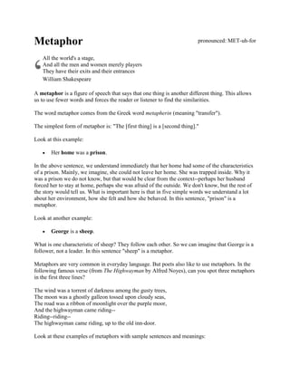 Metaphor | DOCX