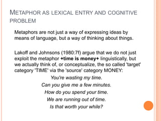 Metaphor and metonymy franklin delacruz | PPT