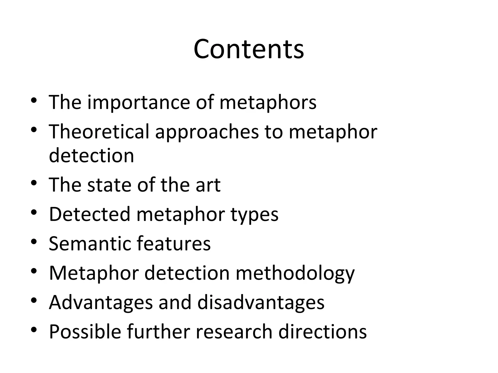 Metaphor detection | PPT