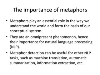 Metaphor detection | PPT